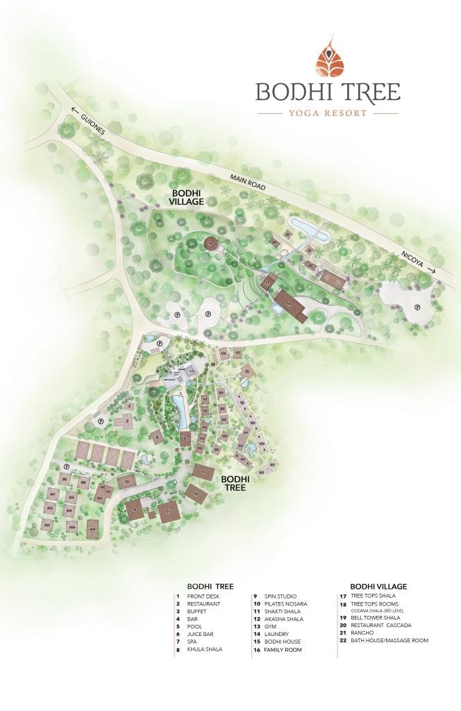 Map | Bodhi Tree Yoga Resort | Discover Costa Rica